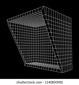 Wireframe Mesh Slice Box Connection Structure Stock Illustration 1140850985 Shutterstock