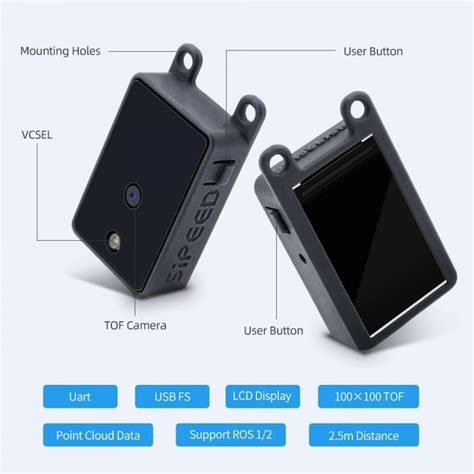 sipeed ms a075v full suit rgbd tof 3d depth camera distance 2m 6 6ft