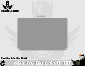 Toshiba Satellite L A Skin Cut Template Vector Vectorgi Digital Market