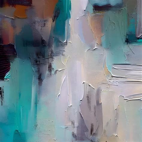 Premium Ai Image Abstract Multiple Layers Soft Tones Oil On Canvas