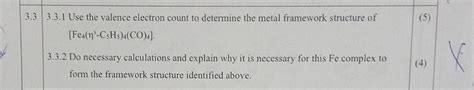 Solved 3 3 1 Use The Valence Electron Count To Determine The