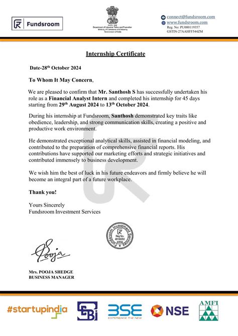 Santhosh S On Linkedin Internship Financialanalyst Fundsroom Rims