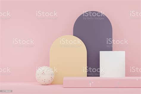 3d 추상 흰색 플랫폼 쇼케이스 제품 및 화장품 프레젠테이션 Terrazzo 아이디어 개념 모형 및 광고를 위한 최소 연단 웹 배너에 대한 기하학적 디자인 장면을 렌더링