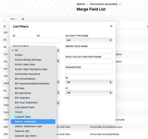 working with account statement template merge fields admin practice
