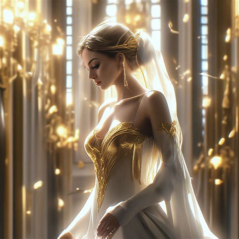 Runaway Bride Gold Three Dimensional Light Gold Purity And Luxury