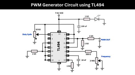 Tl494 Datasheet Pinout And Application Circuit