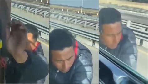 El Insólito Momento En El Que Un Ladrón Se Quedó Colgado De Un Tráiler