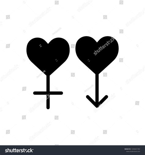 Valentine Icon Sex Symbol Gender Signage Stock Vector Royalty Free