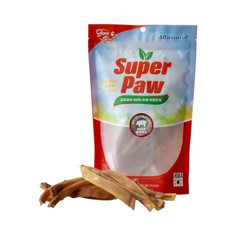 슈퍼포우 수제간식 돼지귀 슬라이스 100g 강아지대통령