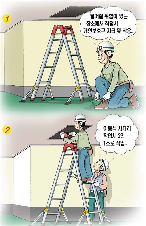 산업안전 재해사례 사다리 작업 중 떨어짐 사고 네이버 블로그