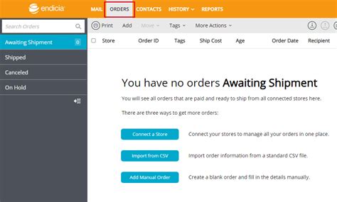 import orders from a csv or txt file endicia