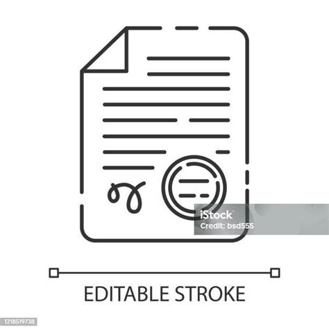 아포스틸 및 문서 합법화 서비스 선형 아이콘 번역 법적 유효성 검사 공증된 문서입니다 가는 선 그림입니다 등고선 기호입니다 벡터 절연 윤곽선 도면 편집 가능한 스트로크