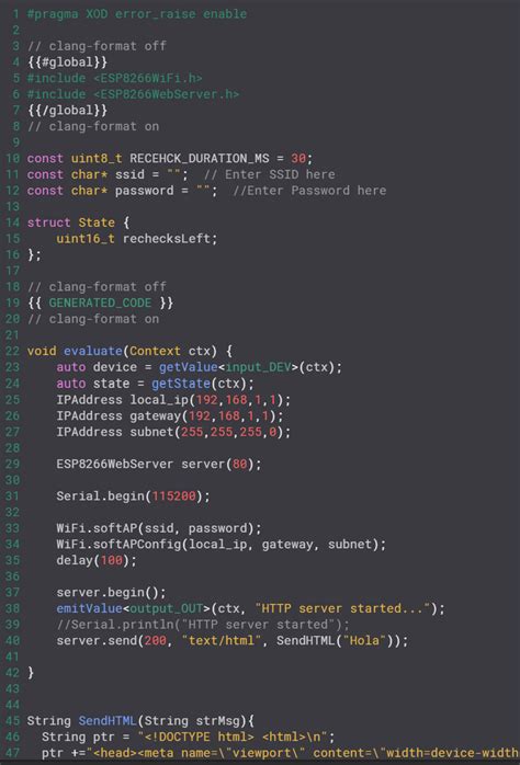 Creating A Node To Activate The Web Server In Nodemcu 8266 Xod