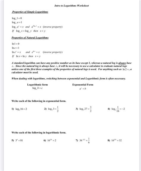 Solved Solving Logarithm Equations Worksheet Solve Each Chegg Worksheets Library