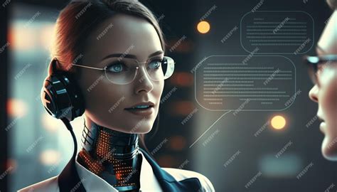 Premium Photo A Woman With A Robot Head On Her Head