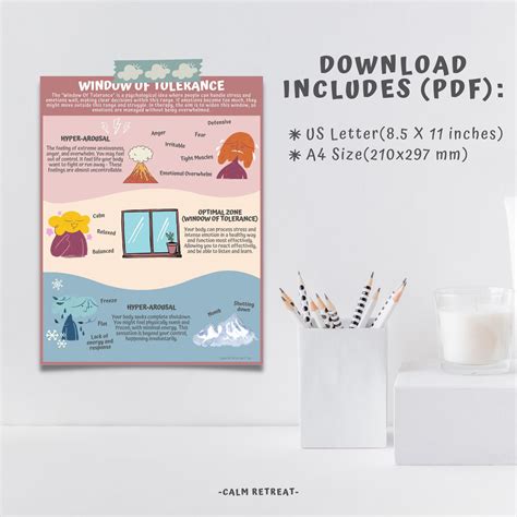 Dbt Window Of Tolerance Handout Therapy Aid Pdf Etsy
