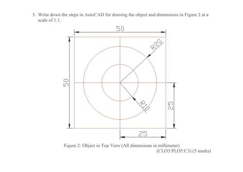 Solved Write Down The Steps In AutoCAD For Drawing The Chegg