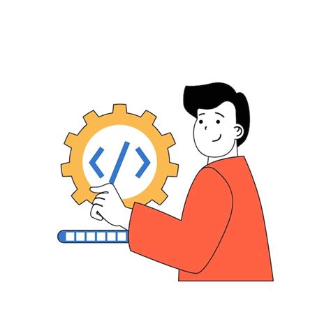 Premium Vector Programming Concept With Cartoon People In Flat Design