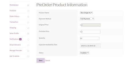 Marketplace Pre Order Plugin For Woocommerce By Webkul Codecanyon