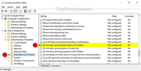 Enable Or Disable Pinning Store App To Taskbar In Windows 8 And 10
