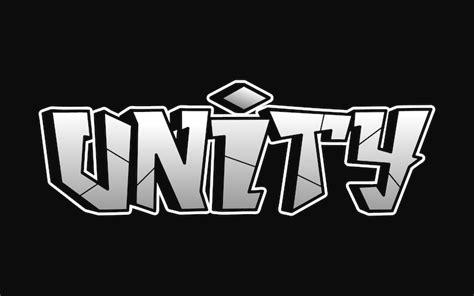 Premium Vector Unity Word Graffiti Style Letters