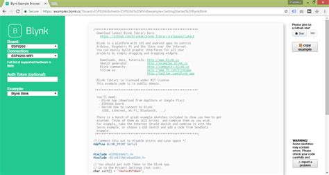 Working With The Blynk Sketch Code Builder Esp8266 Robotics Projects