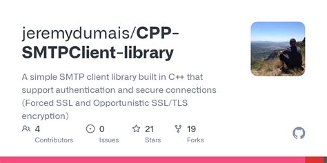GitHub Jeremydumais CPP SMTPClient Library A Simple SMTP Client Library Built In C That