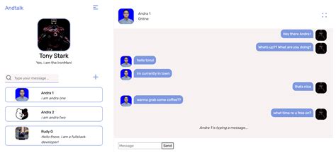Andra Webchat App Codesandbox