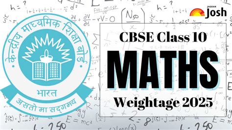 Cbse Class 10 Maths Chapter Wise Weightage For Board Exam 2025