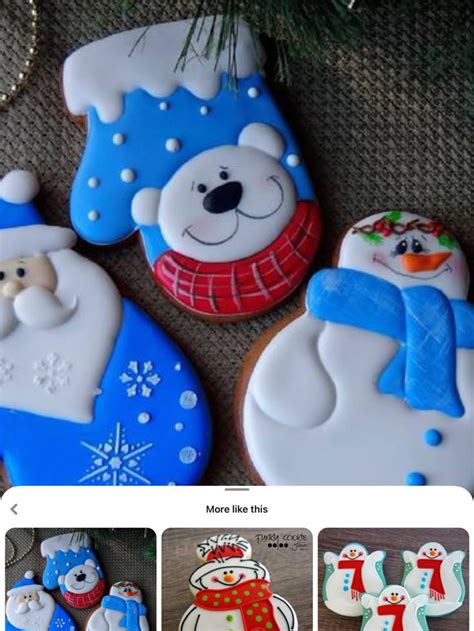 Pin By Pj On Decorated Cookies Christmas Cookies Decorated Cute Christmas Cookies Christmas