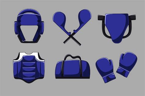 Premium Vector Set Collection Of Karate Element Design