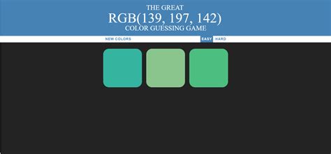 Github Vaishali614rgb Colour Guessing Game The Rgb Color Guessing