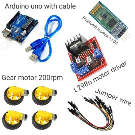 Arduino Robot Kit Bluetooth Gear Motor Np