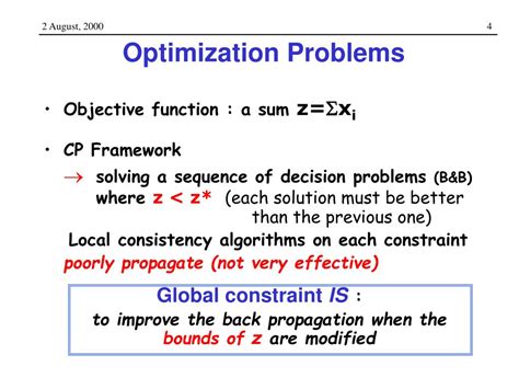 ppt a global constraint combining a sum constraint and binary