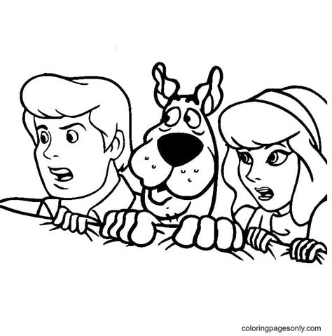 Fred Jones Scooby And Daphne Blake Coloring Pages Scooby Doo
