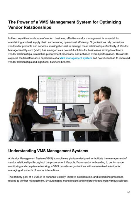 Ppt The Power Of A Vms Management System For Optimizing Vendor Relationships Powerpoint