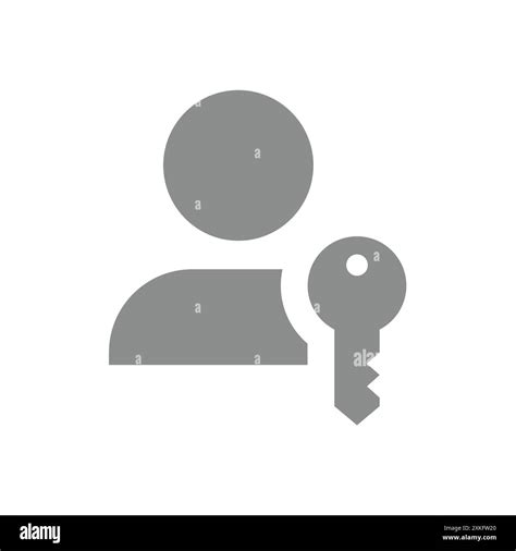 User Account And Key Vector Icon Private Locked Password Protected