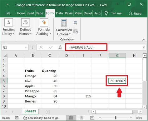 在excel公式中将单元格引用更改为数据区域名称极客教程 在excel公式中将单元格引用更改为数据区域名称极客教程