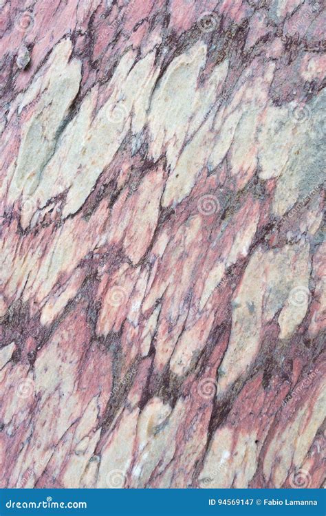 Close Up Of Colorful Rock Surface Natural Background Pattern And Texture Metamorphic White