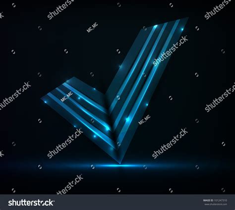 Blue Abstract Check Mark Vector Illustration Stock Vector Royalty Free 101247310 Shutterstock