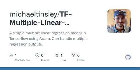 Github Michaeltinsleytf Multiple Linear Regression A Simple Multiple Linear Regression Model