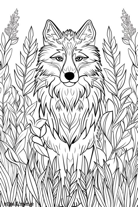 Alusky Friendly Coloring Page