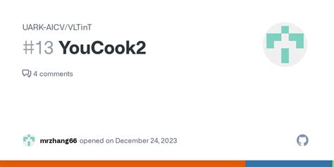 Youcook2 · Issue 13 · Uark Aicvvltint · Github
