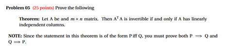 Solved Problem 05 25 Points Prove The Following Theorem Chegg Com