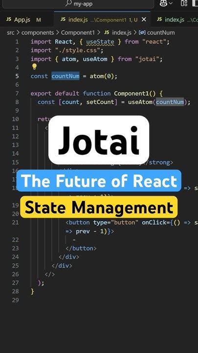 Understand Jotai The Future Of React State Management Shorts React Youtube