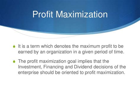 Profit Maximization Vs Wealth Maximization