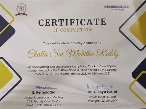 Challa Sai Mahitha Reddy On Linkedin Code A Thon