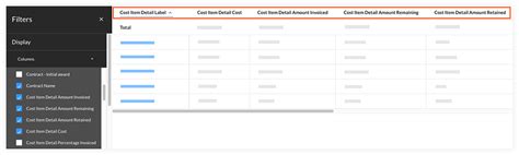Create A Cost Item Detail Report In Portfolio Financials And Capital Planning Procore