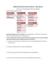 Additional SQL Basic Practice Problems Pdf Additional SQL Query