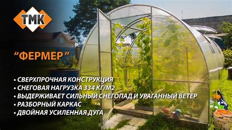 Установка теплицы производства ТМК - модель ФЕРМЕР - YouTube